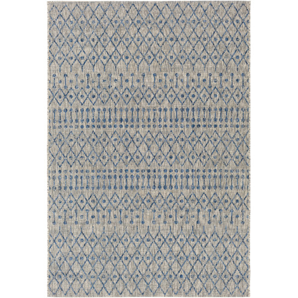 Union Rustic Tapis intérieur / extérieur kaki / bleu Hongming Southwestern et Commentaires ...